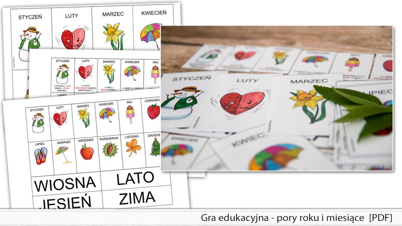 Gra edukacyjna – pory roku i miesiące [PDF] - 5,00zl : KreatywneWrota ...